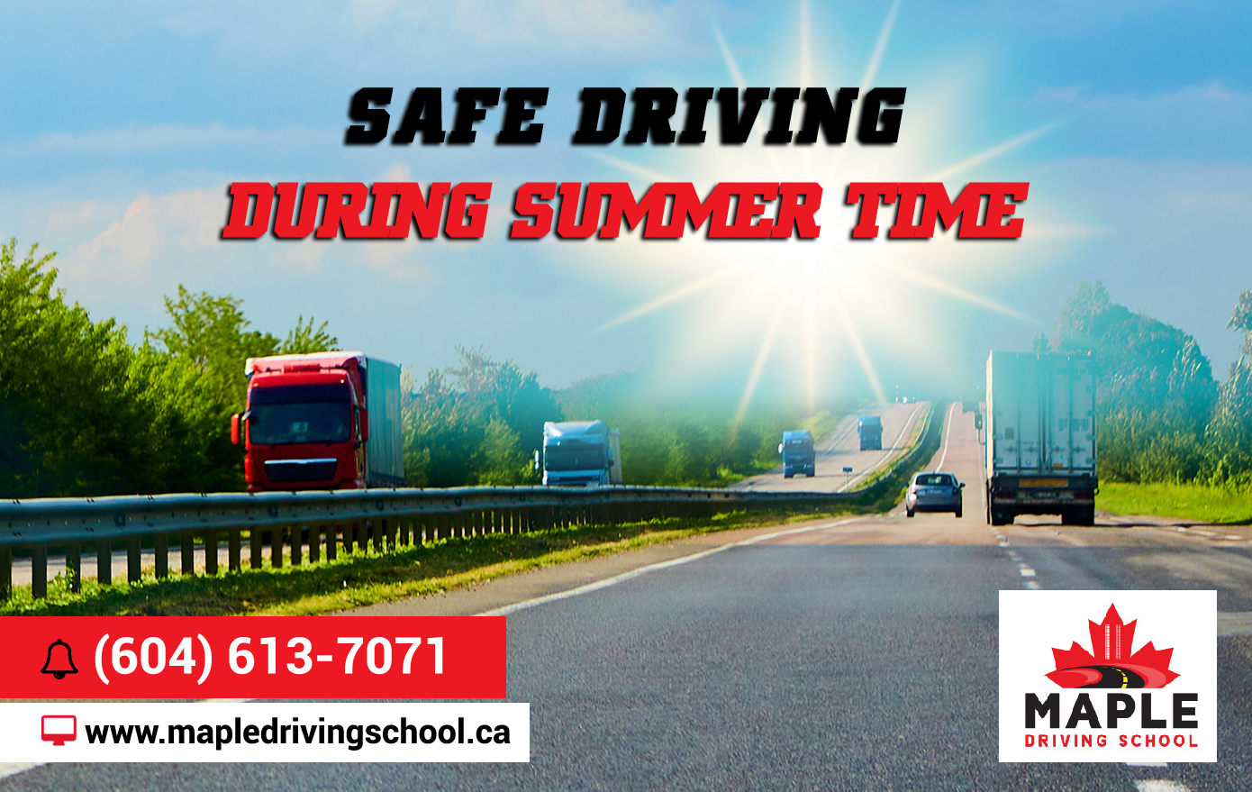 Safe Driving During Summertime - Maple Driving School